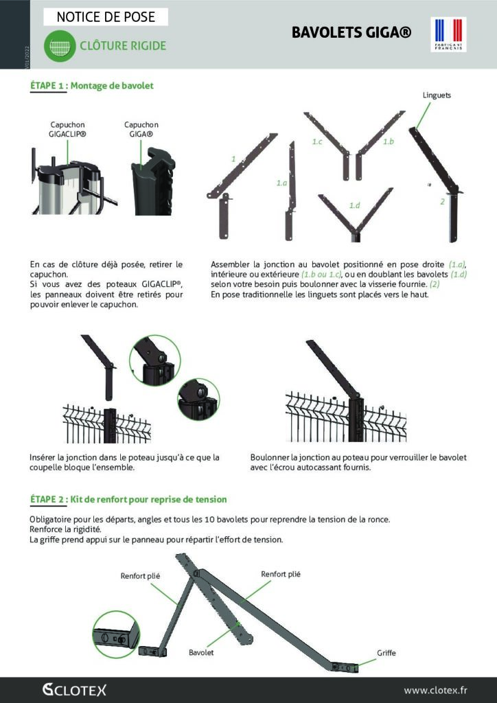 Bavolets Giga® - CLOTEX - L'expert Clôture